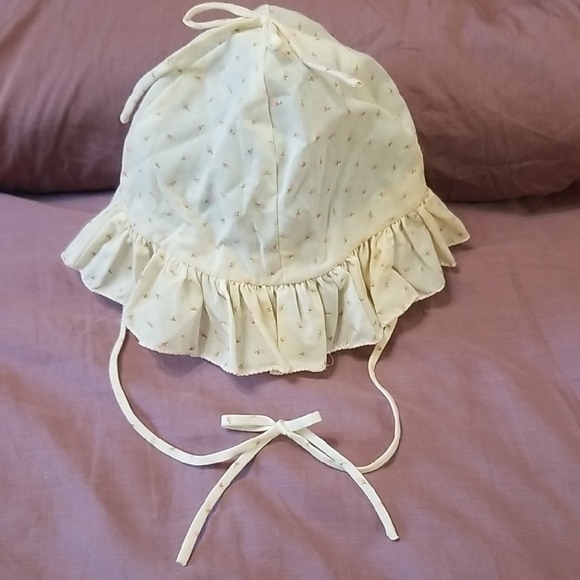 Vintage | Accessories | Vintage Cream Ruffled Kids Sun Hat | Poshmark